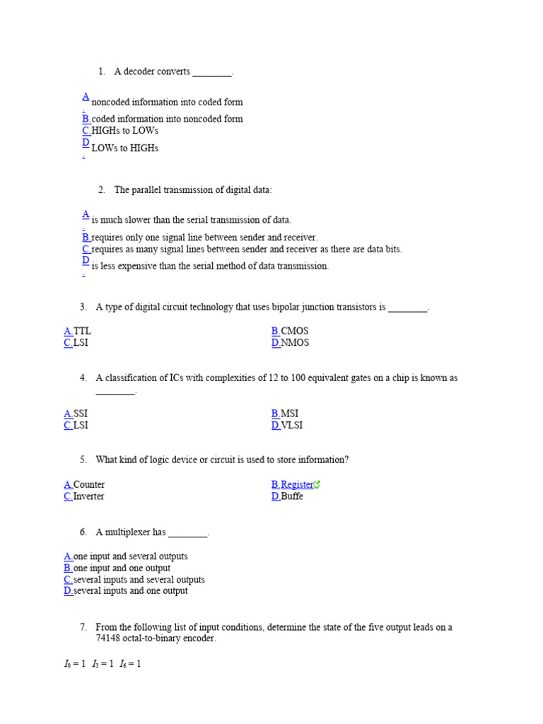 DC Q Bank | PDF | Integrated Circuit | Logic Gate