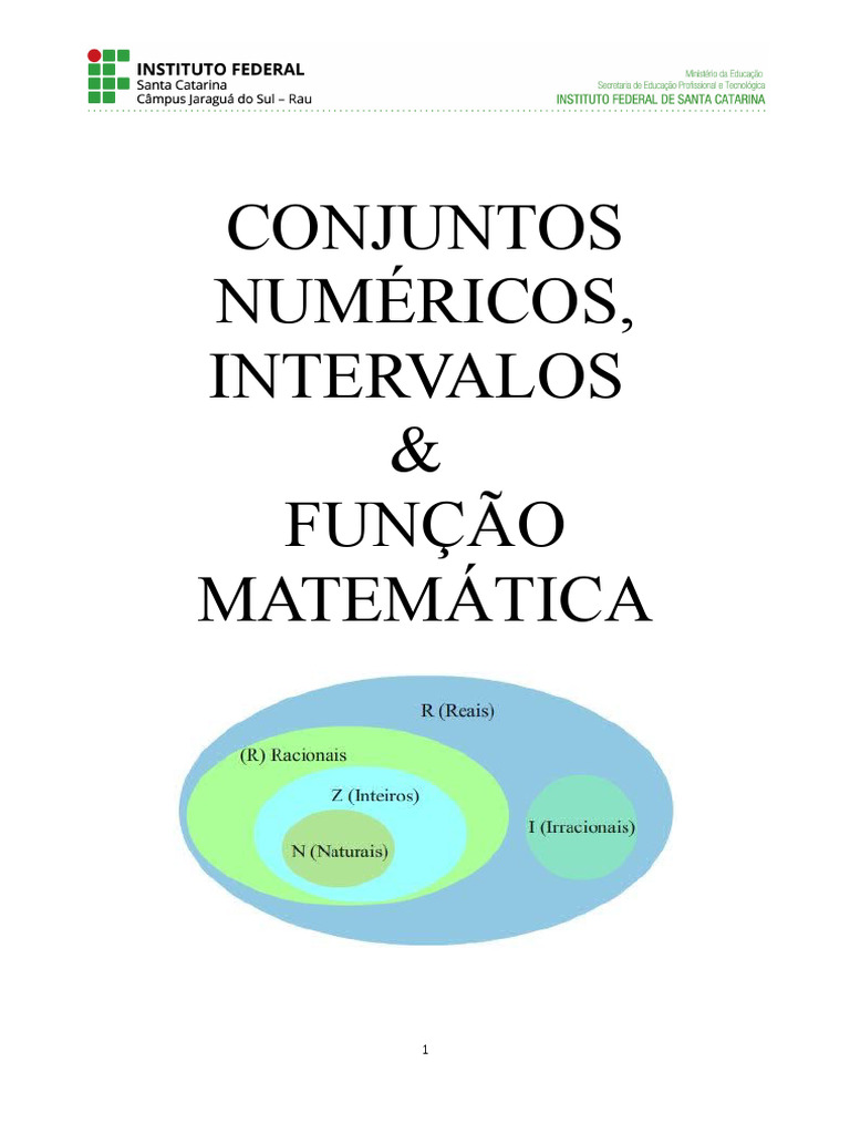 Conjuntos Numéricos, Intervalos e Função | PDF