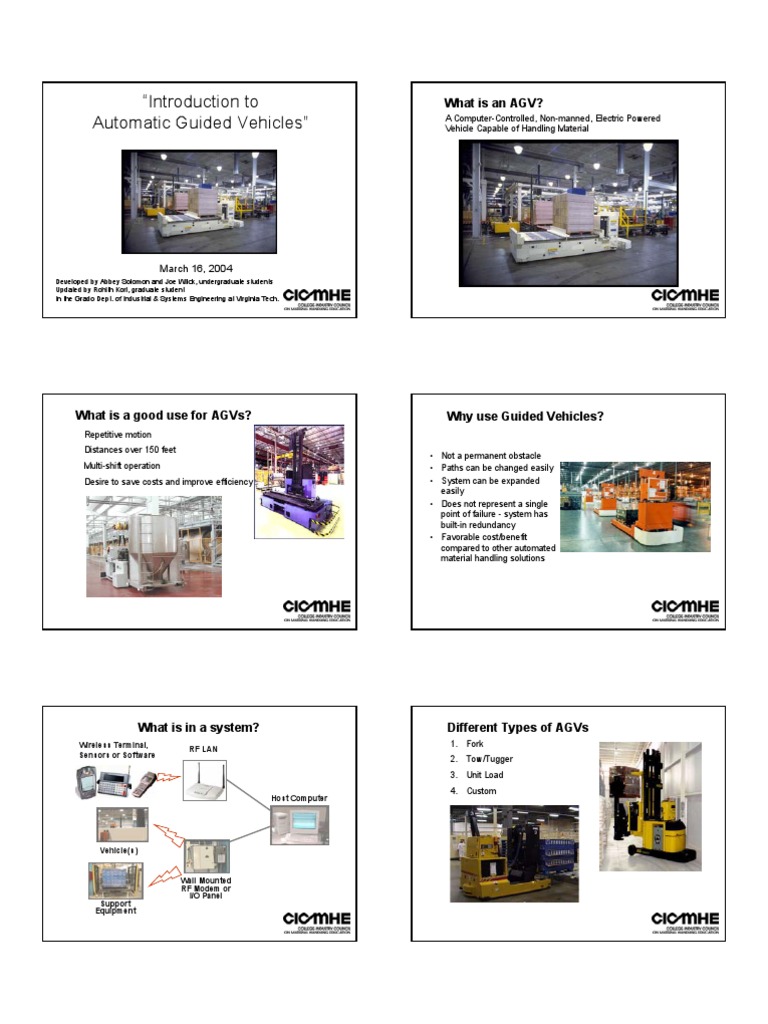 AGV Presentation | PDF | Transport | Manufactured Goods