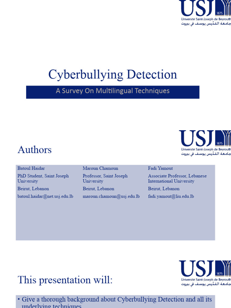 Cyberbullying Detection: A Survey On Multilingual Techniques | PDF