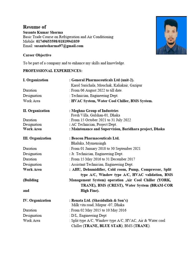 Susanto Update Cv.2023 | PDF | Air Conditioning | Thermodynamics