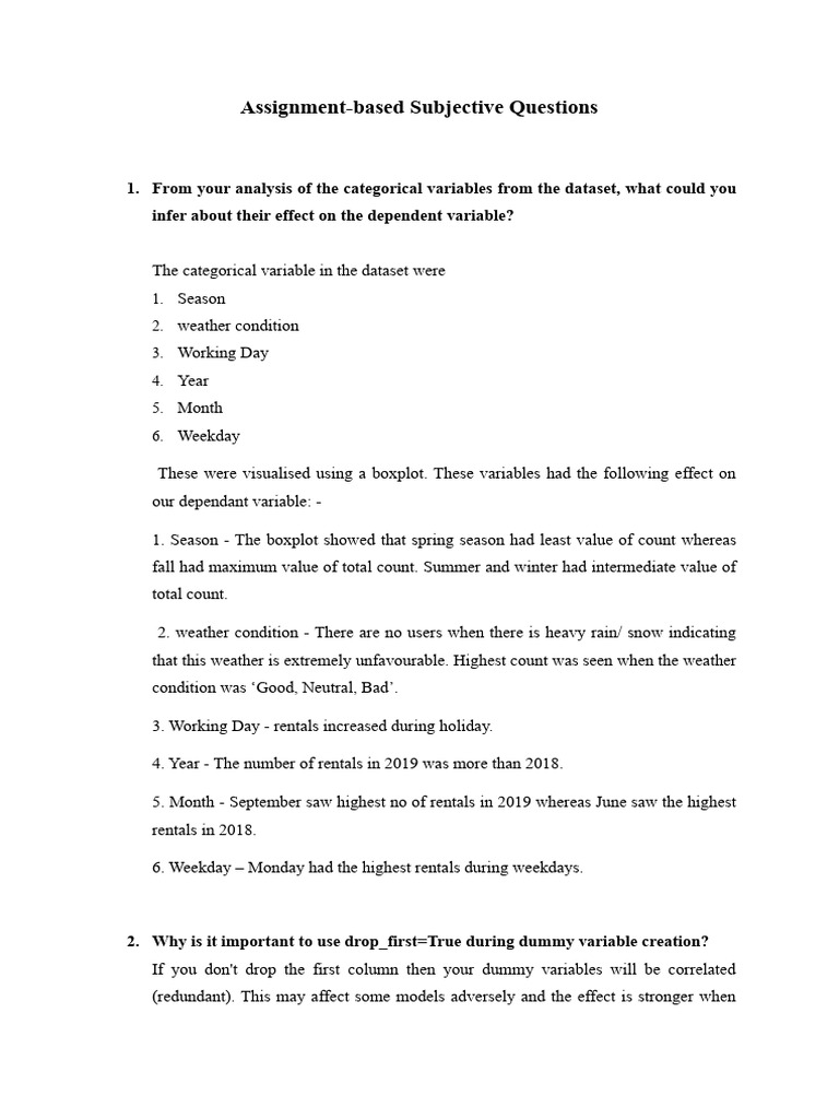 Assignment Linear Regression | PDF | Regression Analysis | Linear ... Assignment Linear Regression | PDF | Regression Analysis | Linear ...