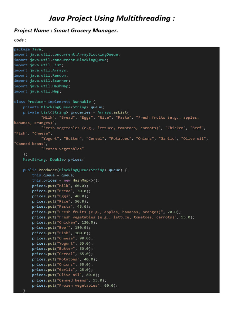 Java | PDF | Pasta | Vegetables