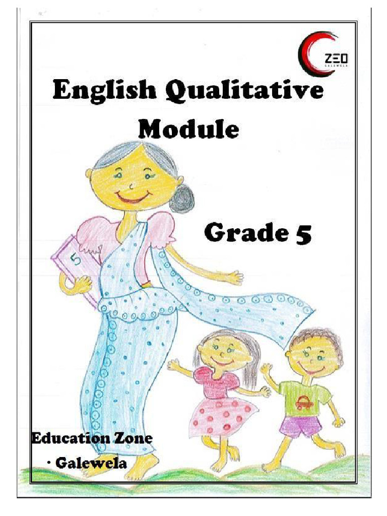English Grade 5 Qualitative Module Activity Pack 34 Pages Galewela ...
