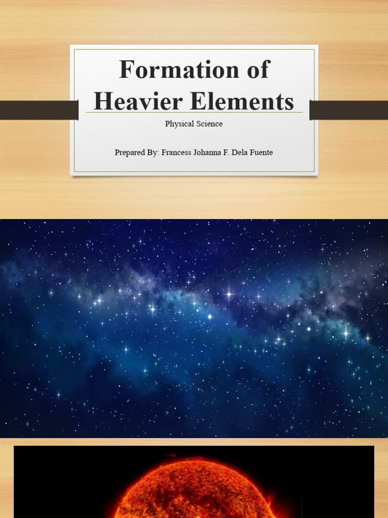 Formation of Heavier Elements | PDF | Stars | Chemical Elements