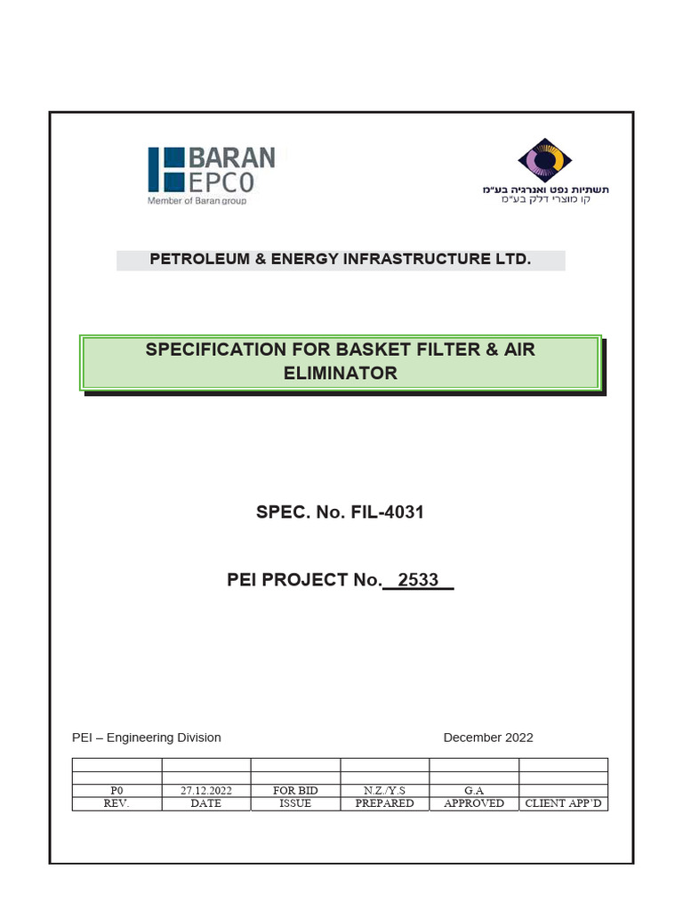 Air Eliminator Specification | PDF | Specification (Technical Standard ...
