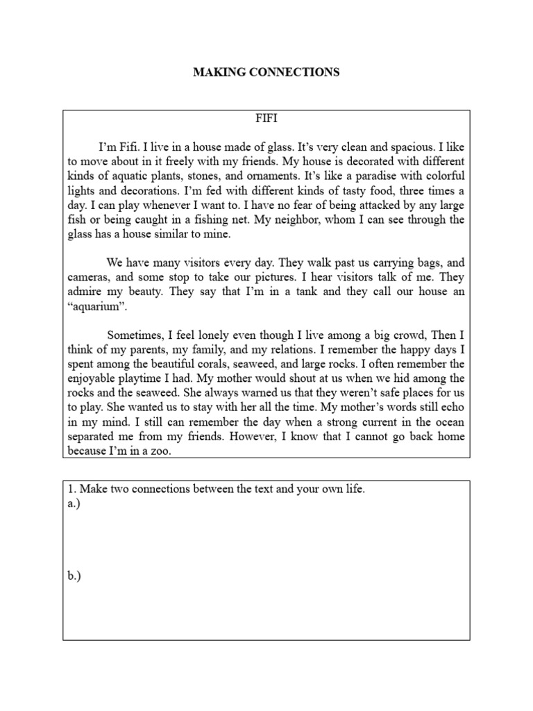 Classwork Making Connections | PDF