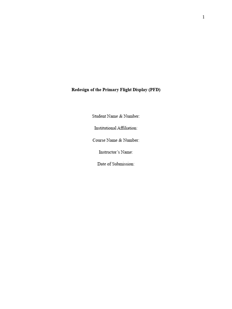Redesigning the Primary Flight Display | PDF | Computing | Aviation