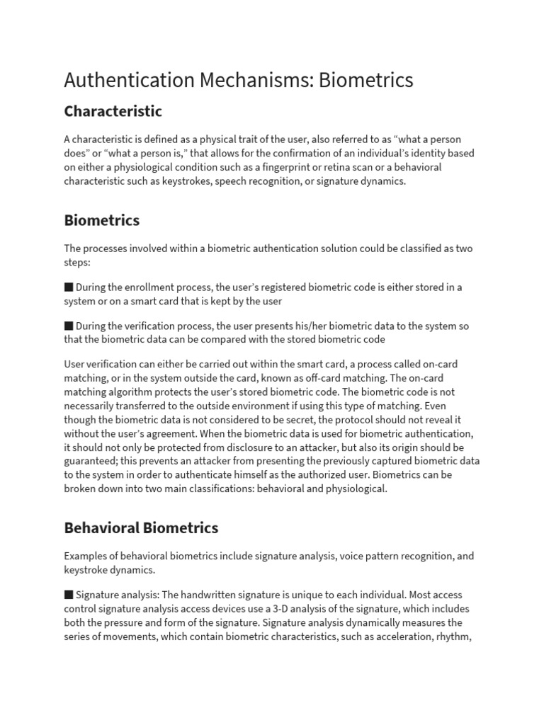 Am Biometrics | PDF | Biometrics | Authentication