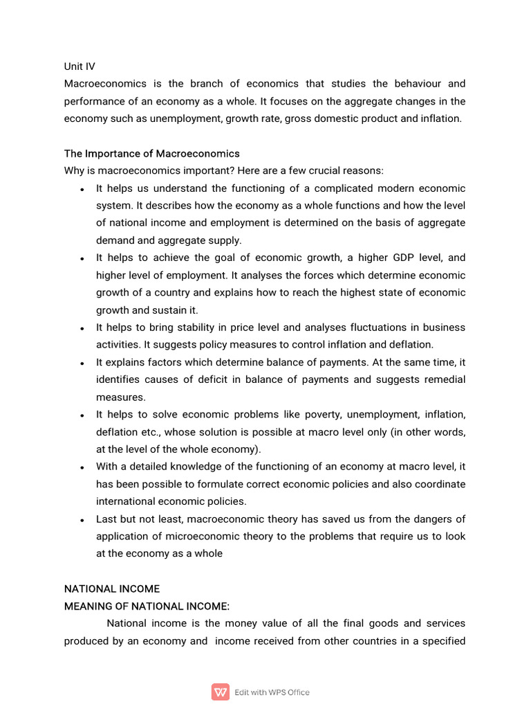 Macroeconomics & National Income | PDF