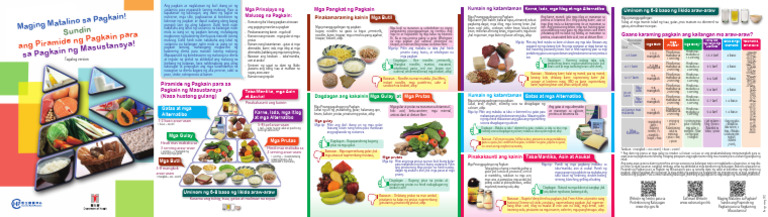 Eatsmart Follow The Healthy Eating Food Pyramid Tagalog | PDF