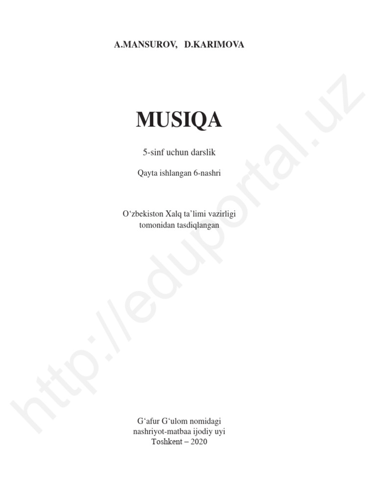 Musiqa 5 Uzb | PDF