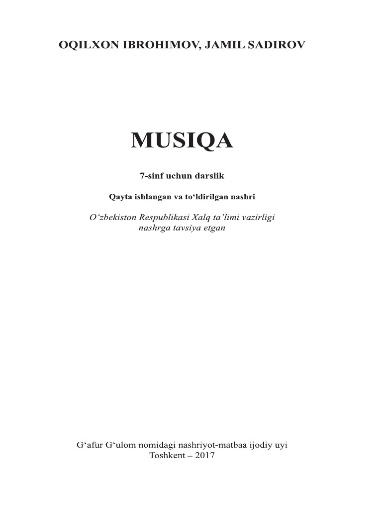 Musiqa 7 Uzb | PDF