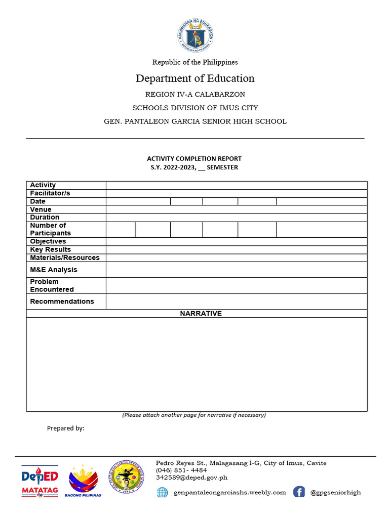 PTC Form Acr | PDF | Schools | Social Institutions
