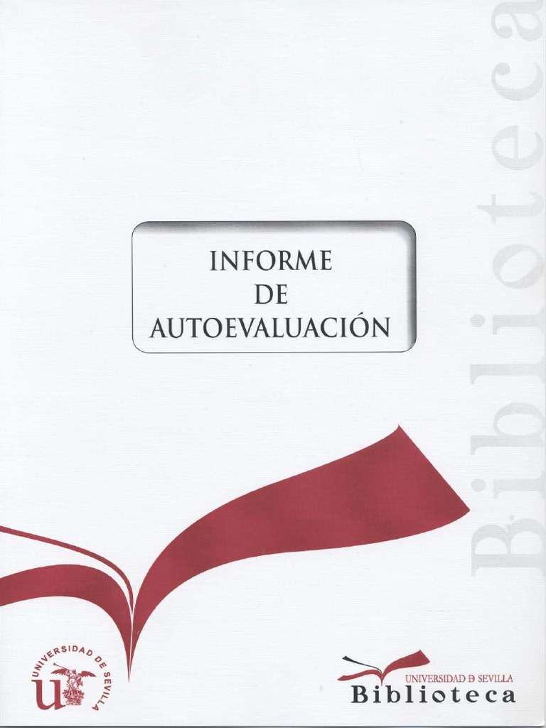 auto informe de evaluación de biblioteca | PDF | Biblioteca Académica | Bibliotecas