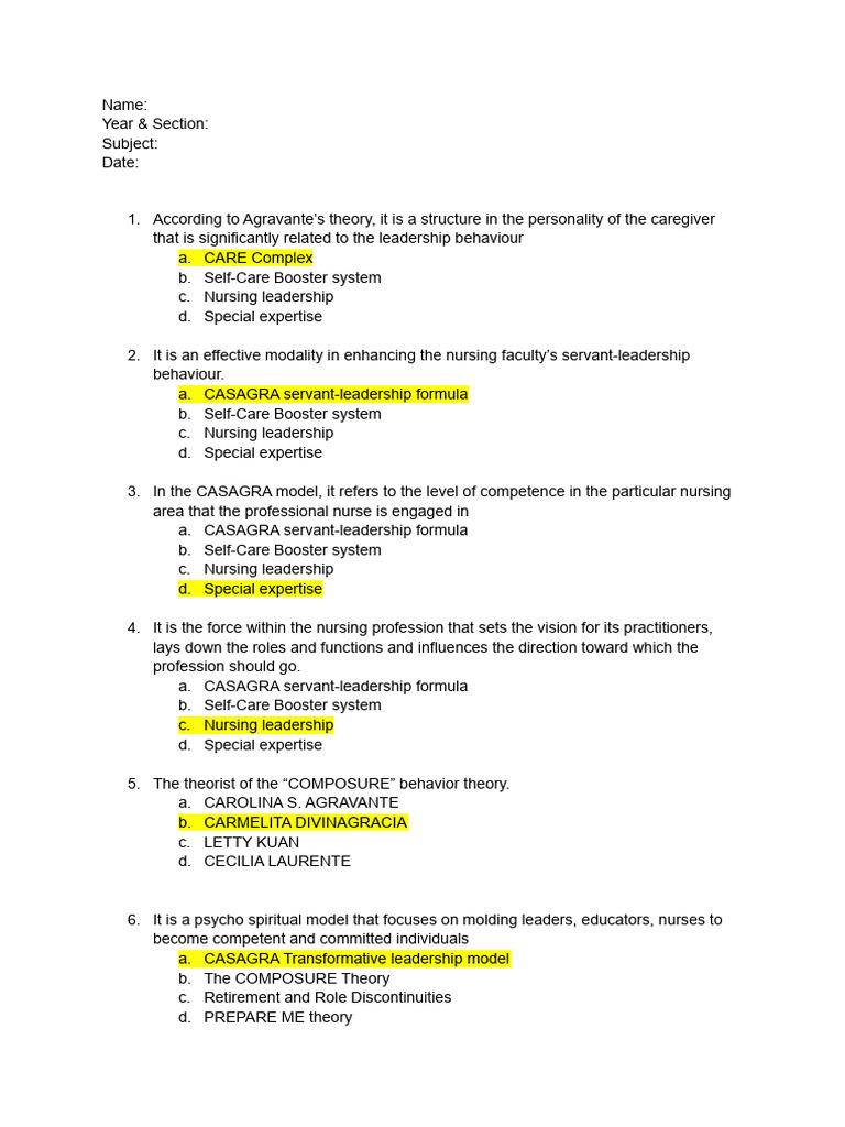 TFN Module 5 Practice Test | PDF