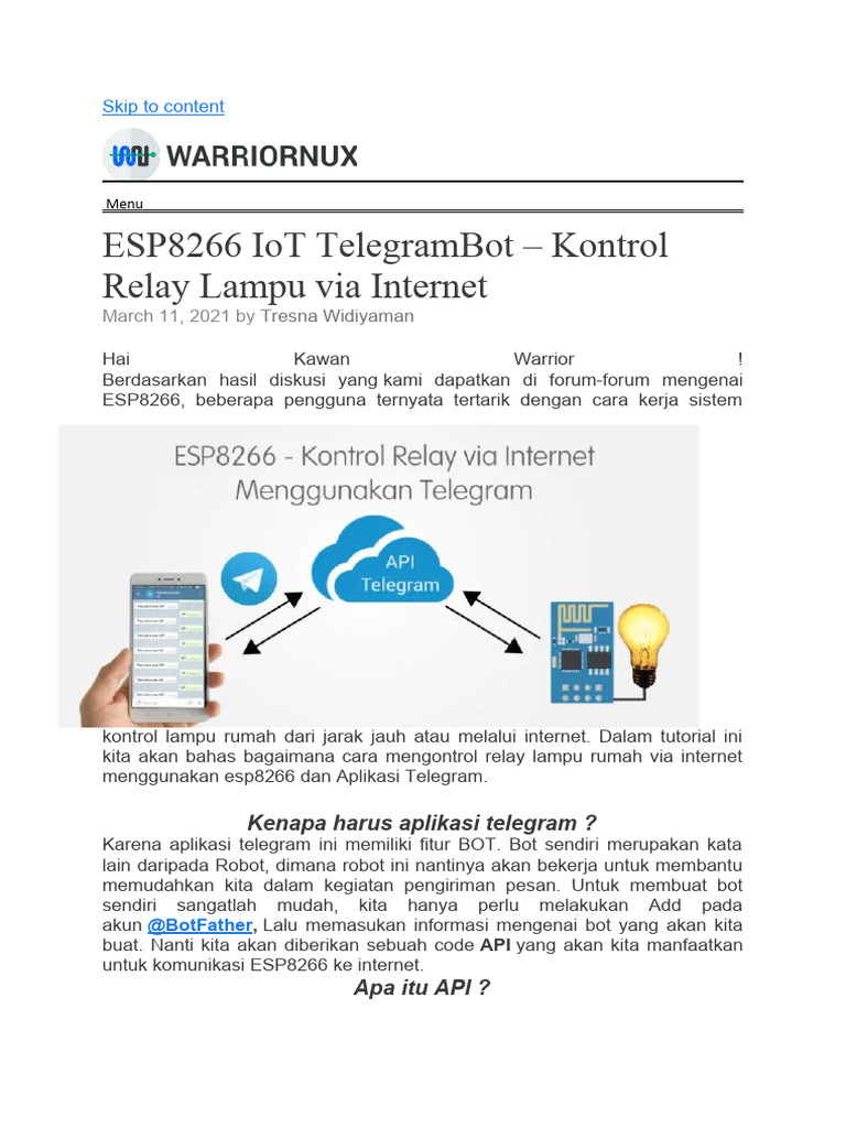 Iot Telegram Bot | PDF