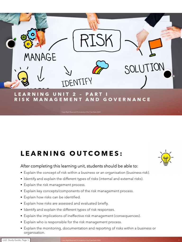 Risk Management Slides - Part 1 | PDF