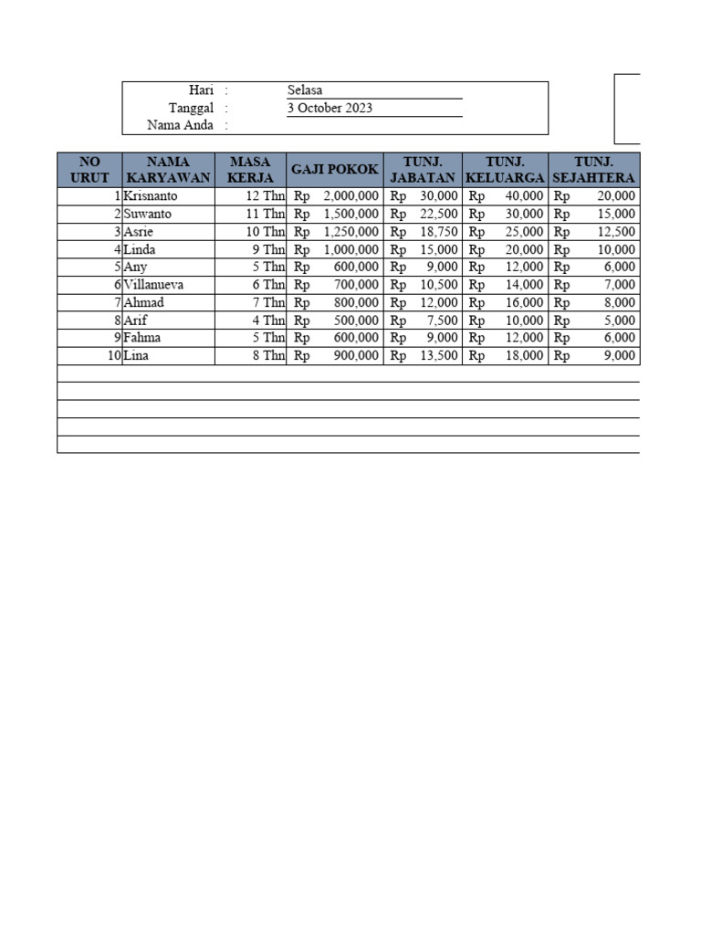 Berlatih Excel Part 2 | PDF