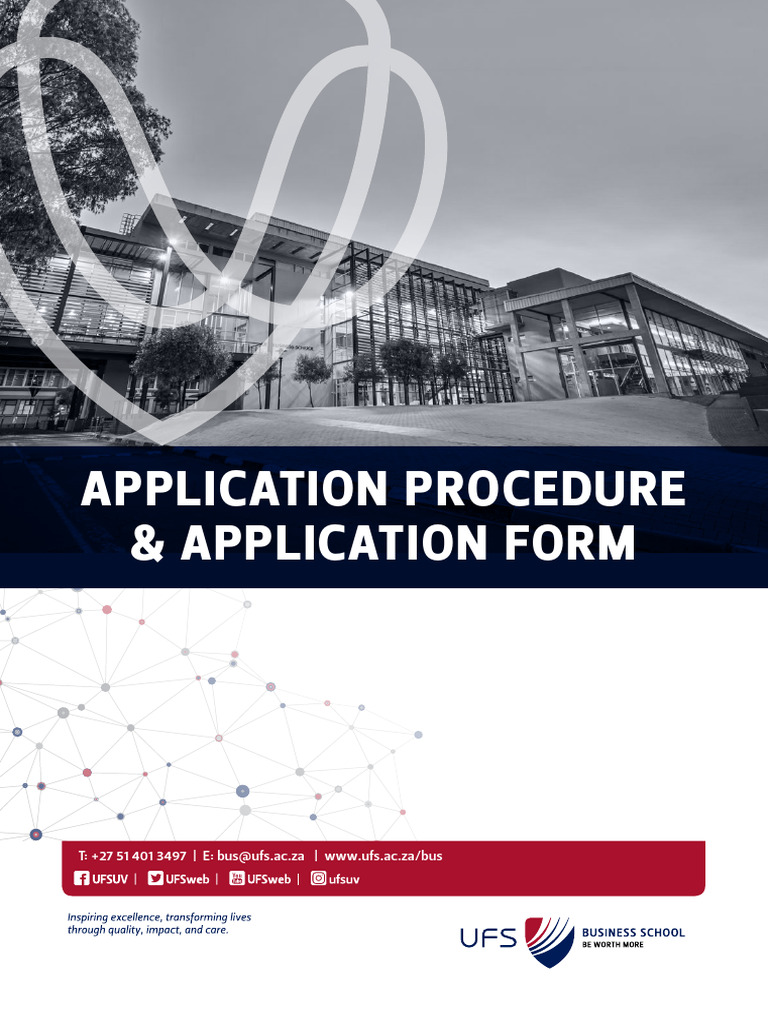 Ufs Business School Application Form | PDF | Postgraduate Education ...