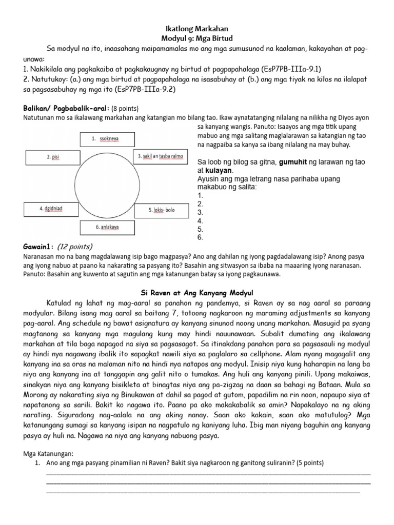 Ikatlong Markahan. Modyul 1 | PDF