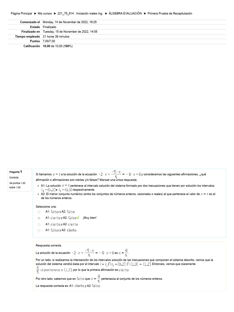 Primera Prueba de Recapitulación | PDF