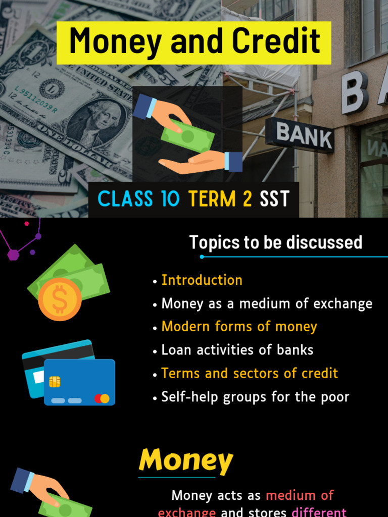 Money and Credit Class 10 | PDF | Money | Loans