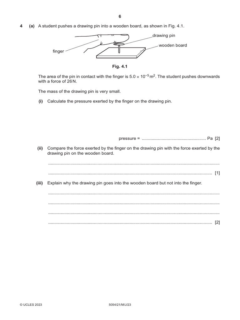 Pressure Questions. | Download Free PDF | Pressure | Applied And ...
