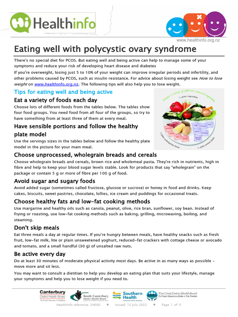 Eating Well With Polycystic Ovary Syndrome | PDF