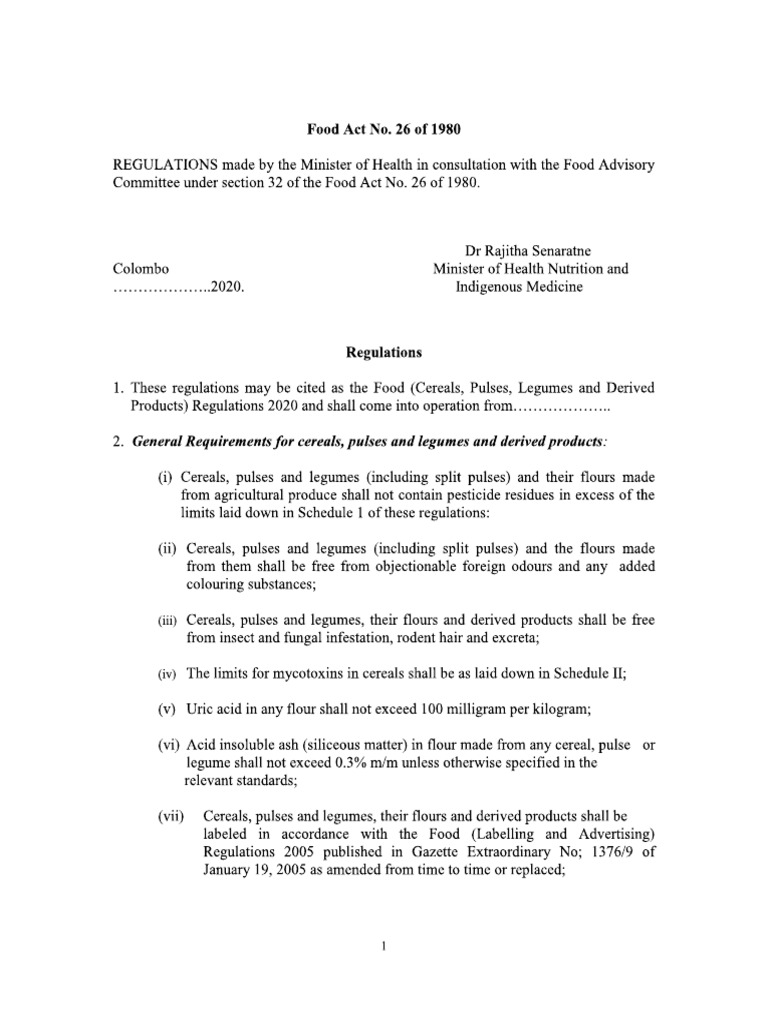 Food Act | PDF