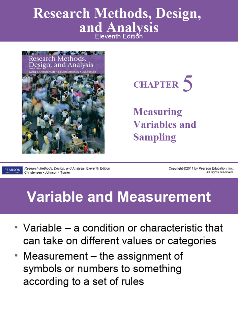 CH 05 Lecture | PDF | Sampling (Statistics) | Validity (Statistics)