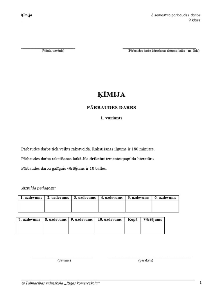 PD2-kimija-9 - Klasei - 18 02 21 | PDF