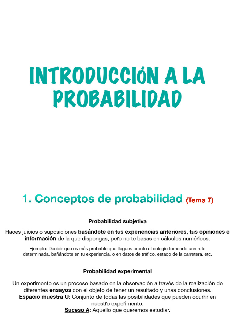 Introducción A La Probabilidad-6 | PDF | Probabilidad | Experimentar