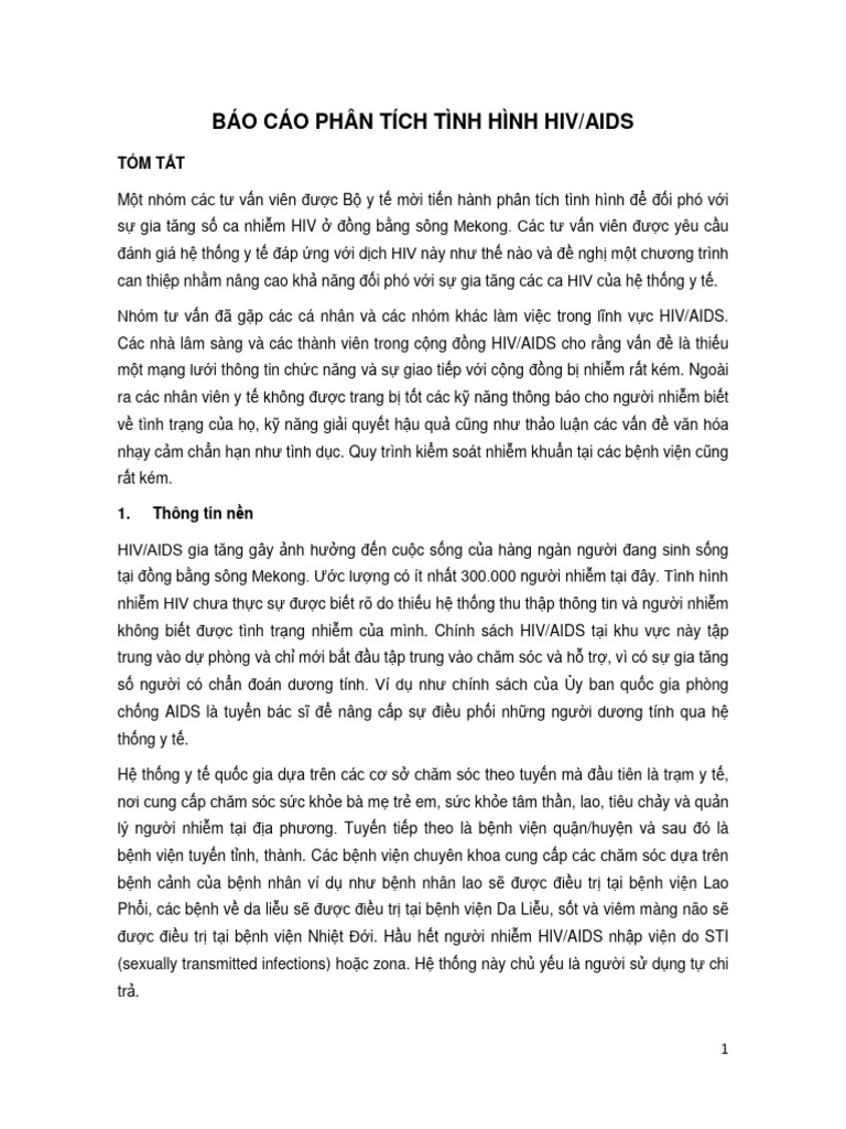 Phan tich tinh hinh HIV | PDF Phan tich tinh hinh HIV | PDF