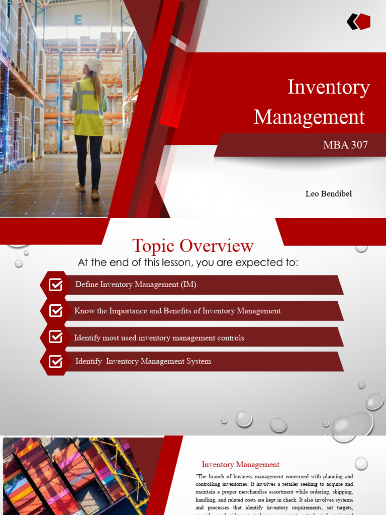 Inventory Management | PDF | Inventory | Supply Chain