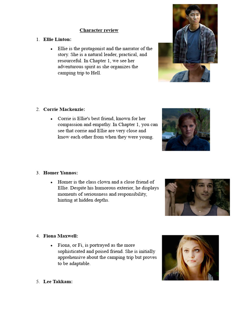 Character Analysis - Tomorrow When The War Began | PDF