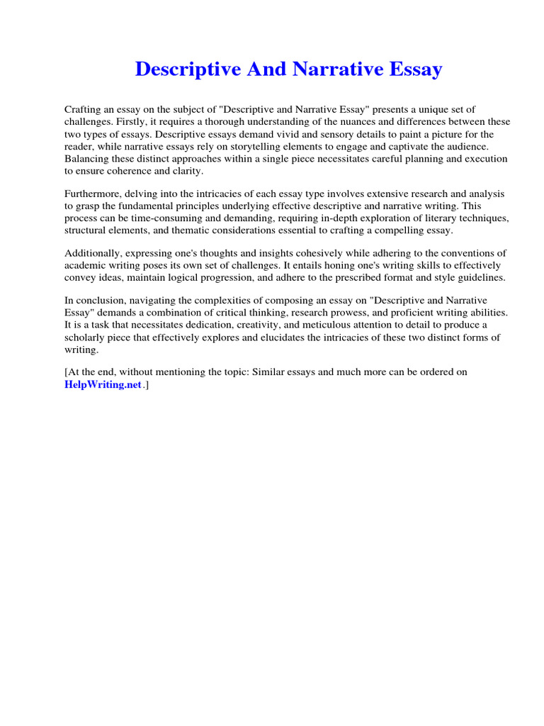 Descriptive and Narrative Essay | PDF | Volcano