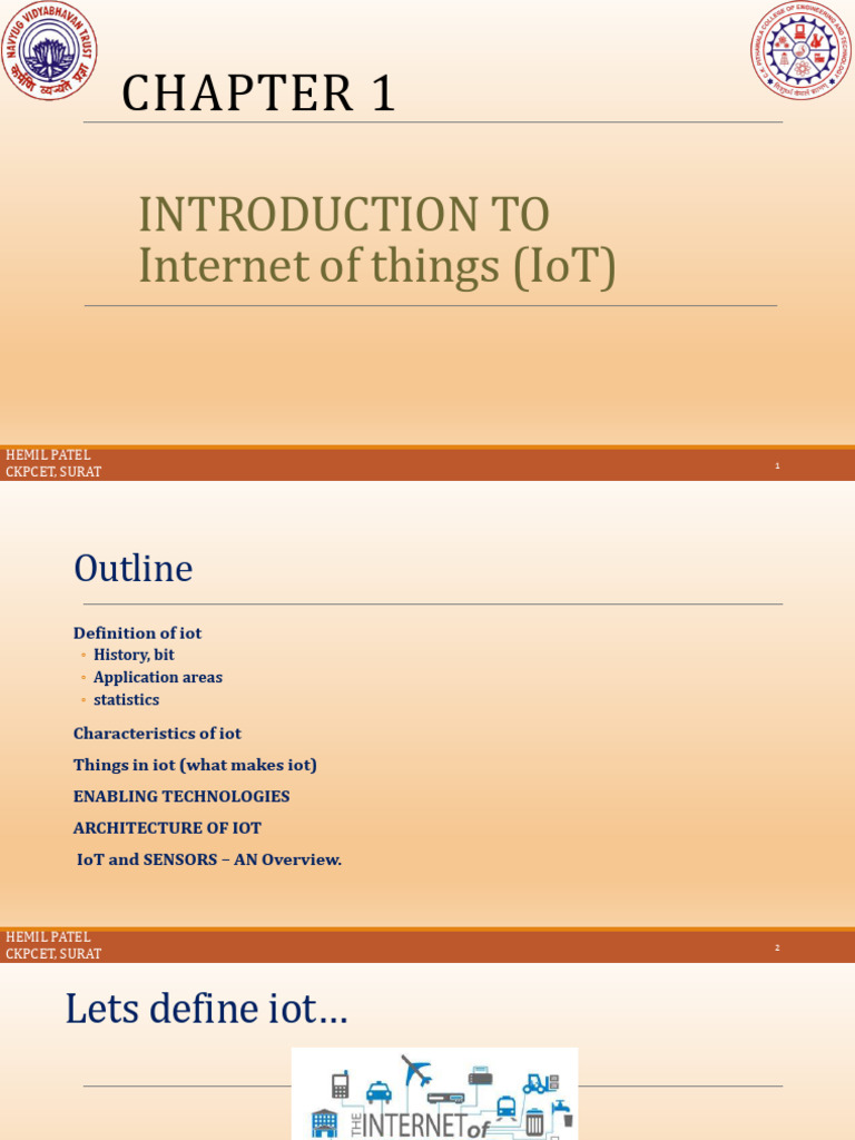 1 - Introduction To IoT | Download Free PDF | Internet Of Things | Wireless Sensor Network