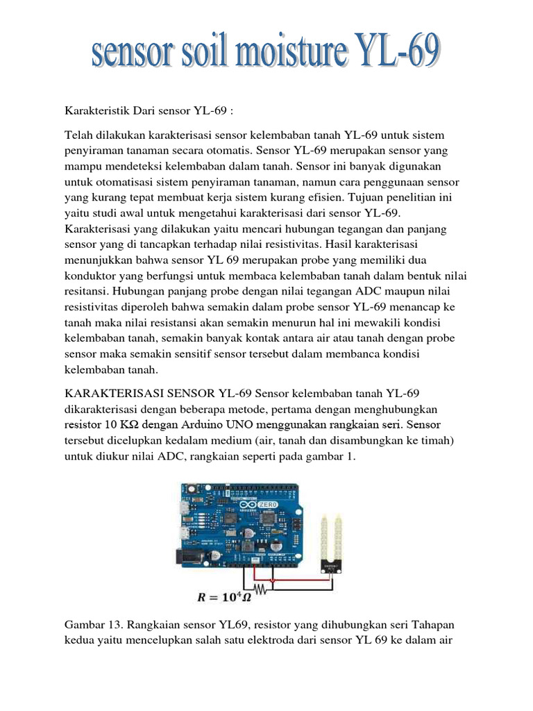 Sensor Soil Moisture YL-69 | PDF
