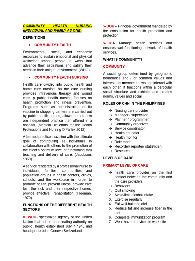 chn-1st-ppt | PDF | Family | Nursing