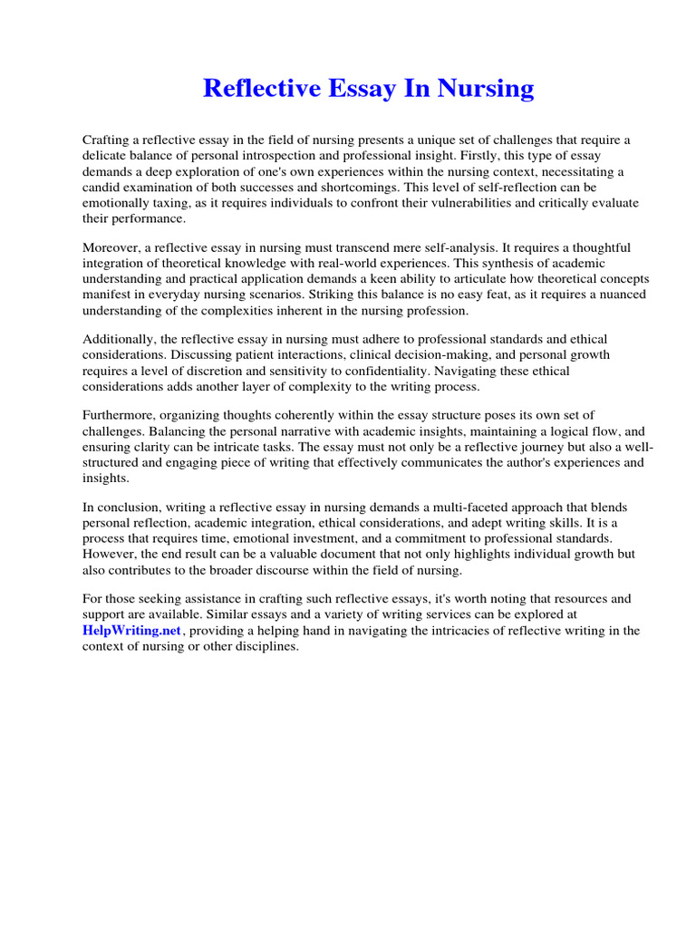 Reflective Essay in Nursing | PDF | Race (Human Categorization) | Sociology