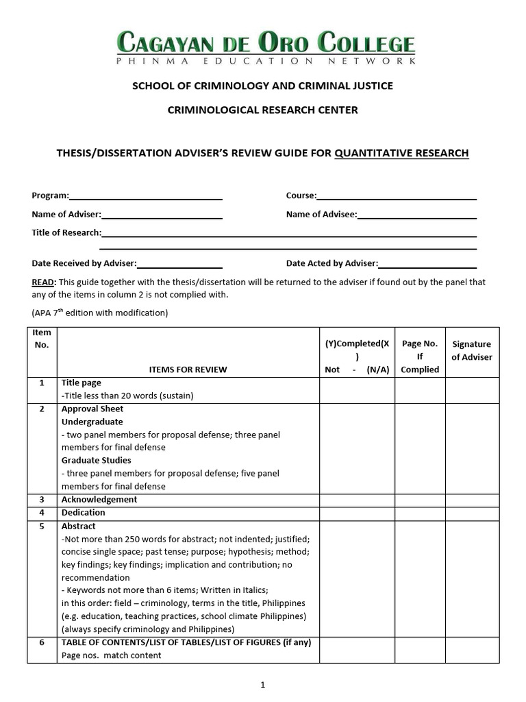 Quantitative Research Review Guide | PDF | Thesis | Statistics
