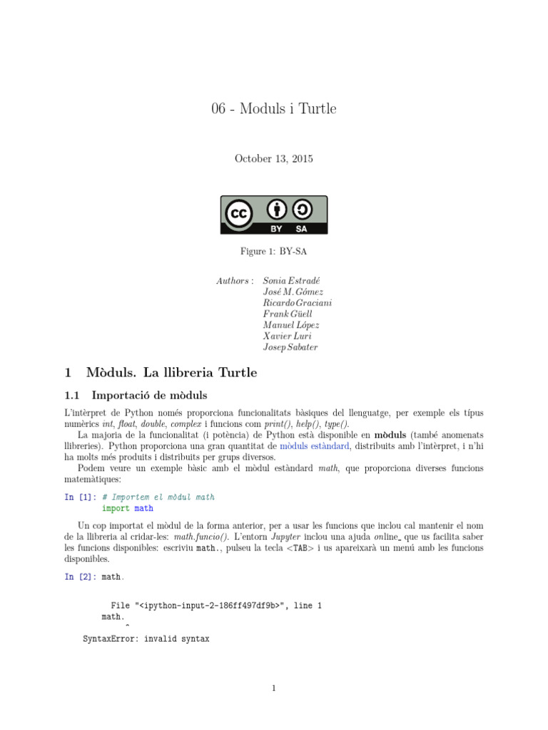 06 - Moduls I Turtle | PDF