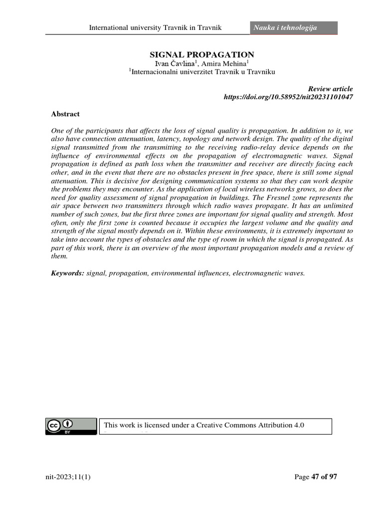 Signal Propagation | PDF | Radio | Radio Propagation