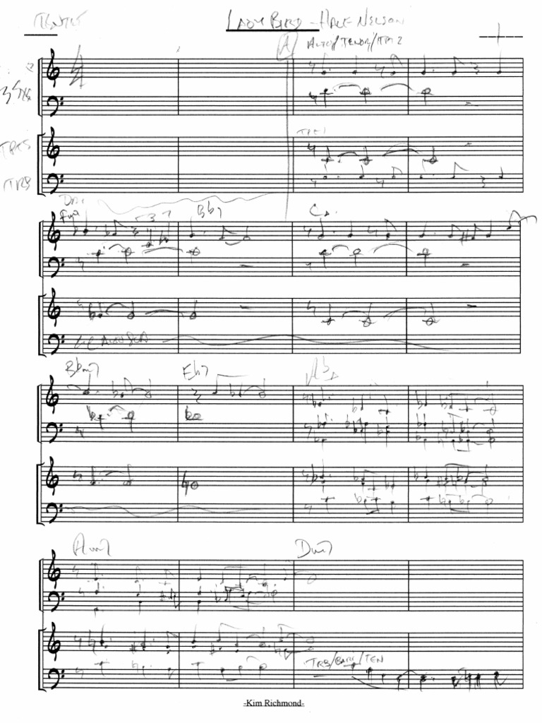 Lady Bird - Half Nelson Sketch (Tentet) | PDF