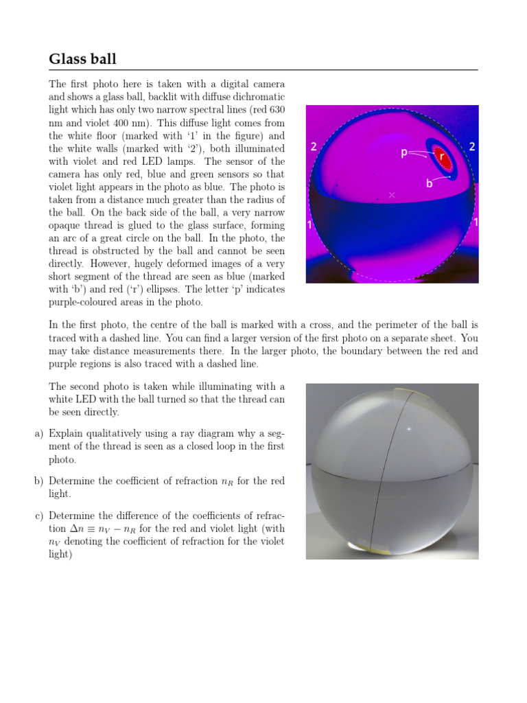 Glass Ball Photography and Refraction Analysis | PDF | Home & Garden