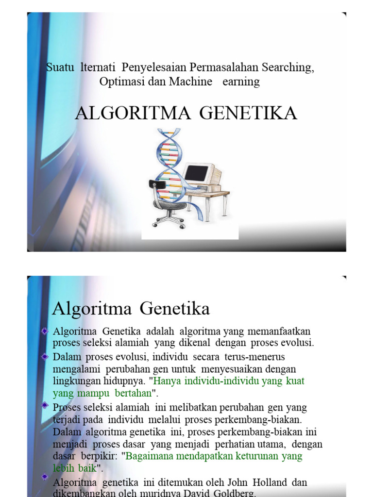 Minggu10 - Algoritma Genetika | PDF