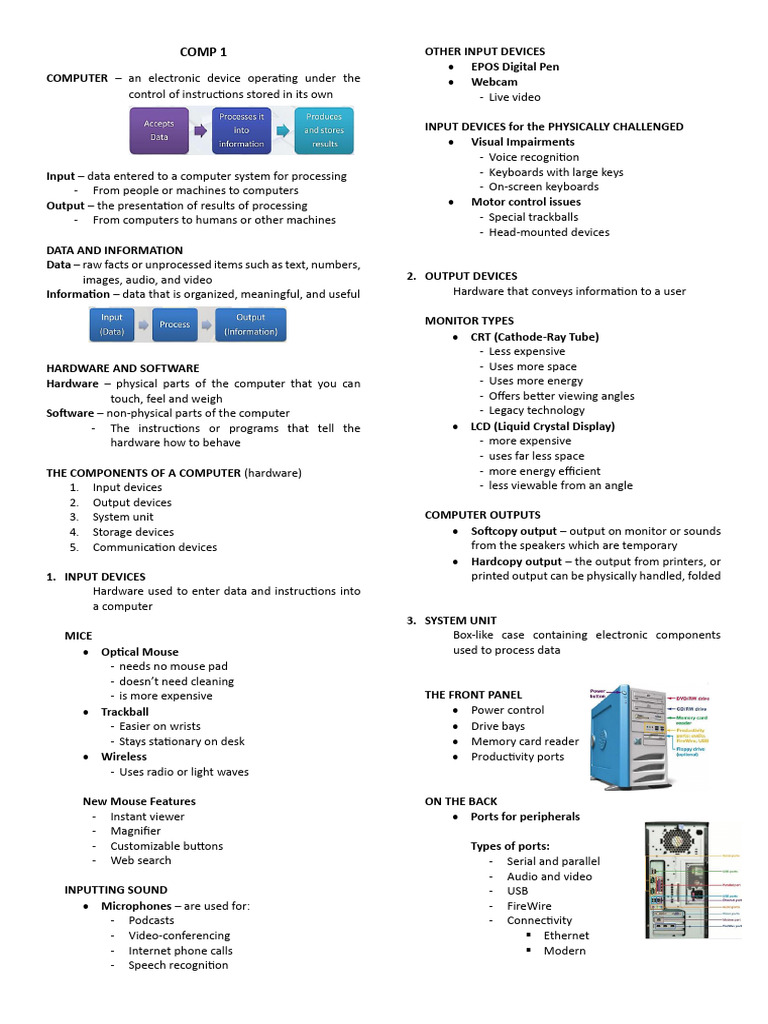 Comp 1 | PDF | Computer Network | Computer Hardware
