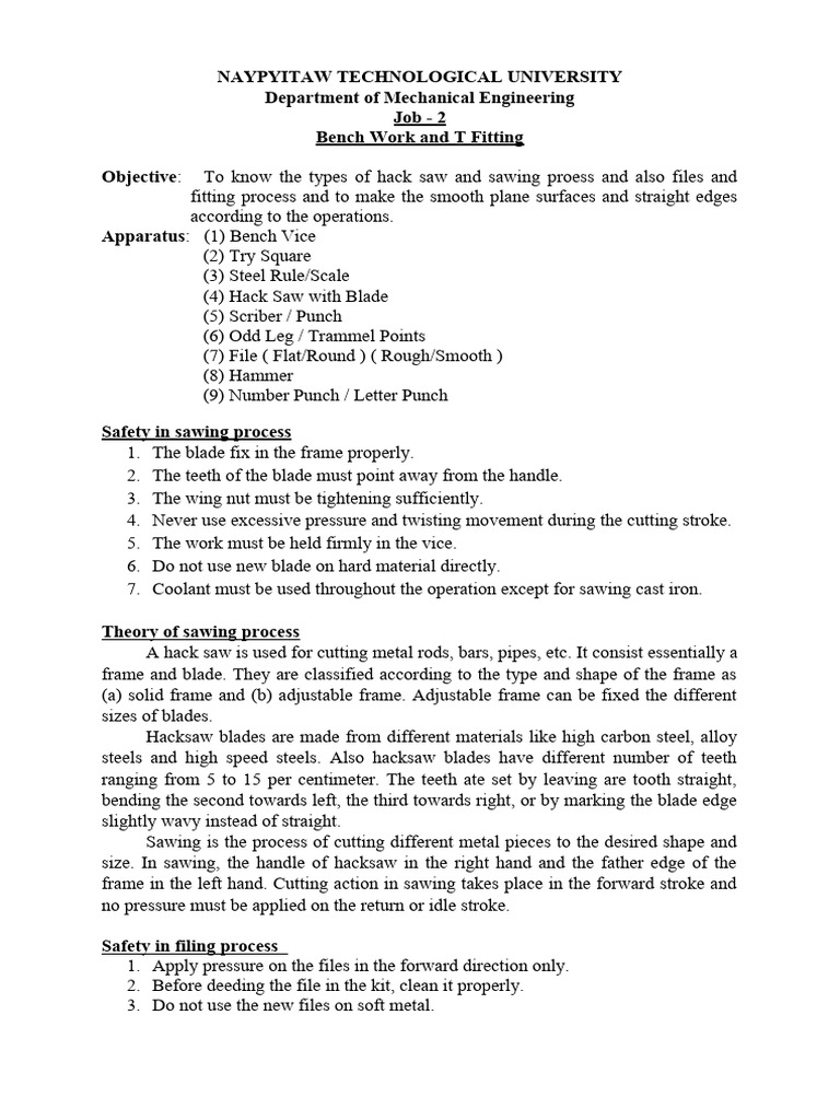 Filing Process (Job-2) | PDF | Industrial Processes | Tools