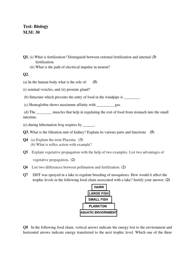 Biology - Test | PDF